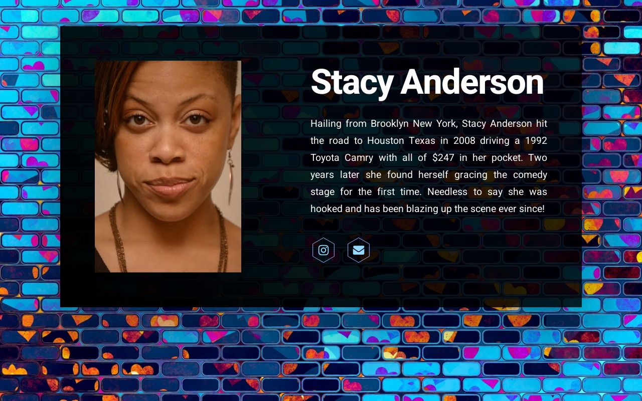 Website of Comedian Stacy Anderson
